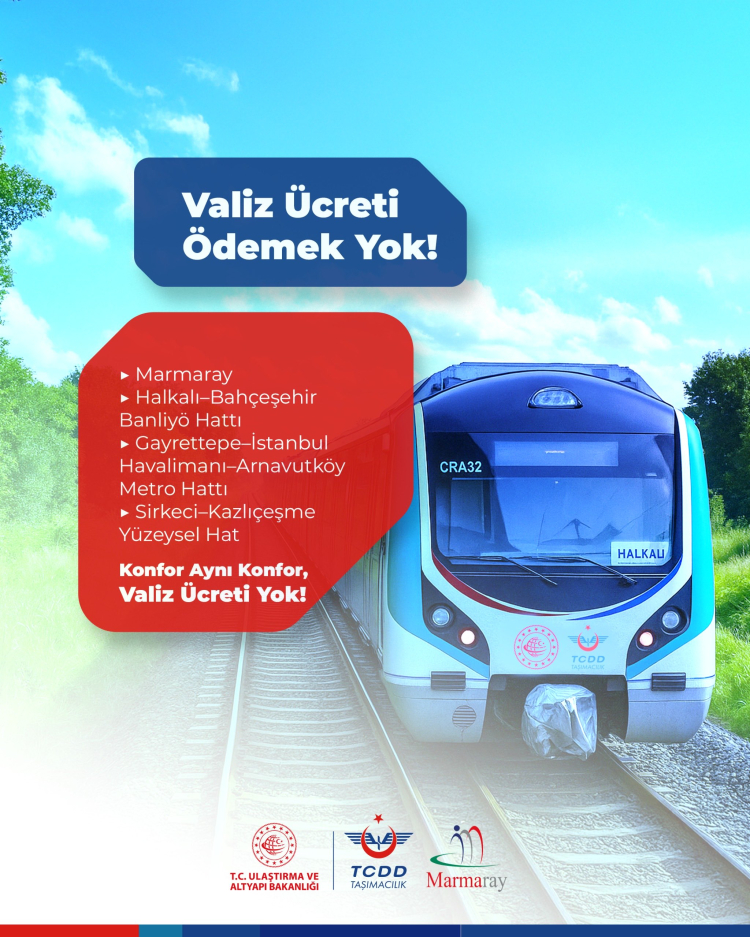 TCDD duyurdu… Marmaray ve metro hatlarında valiz ücreti kaldırıldı ...